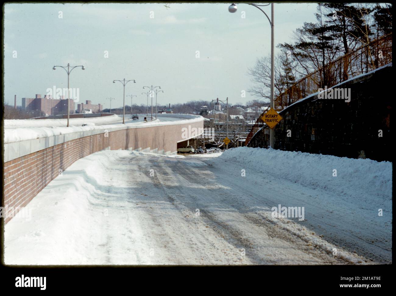 View down Arborway toward Washington St., Jamaica Plain, Boston ...
