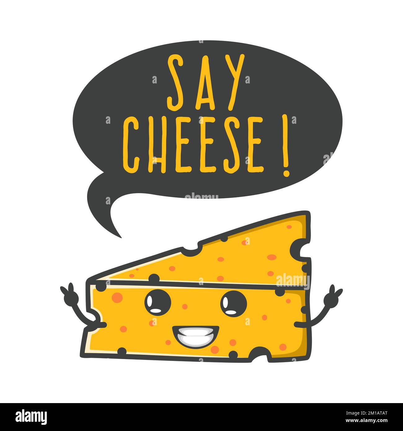 Say Cheese, Funny Typography Quote Design Stock Vector Image & Art - Alamy