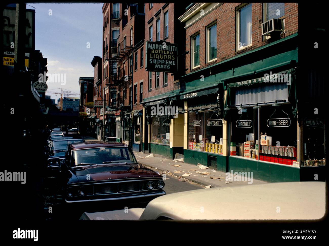View down Salem Street with storefronts, Boston , Storefronts, Streets ...