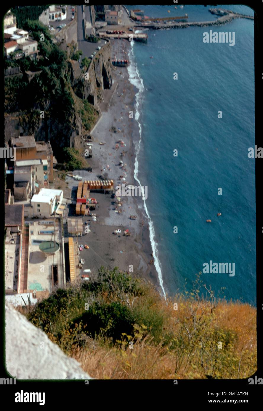 View from above of beach, Meta, Italy , Beaches. Edmund L. Mitchell ...