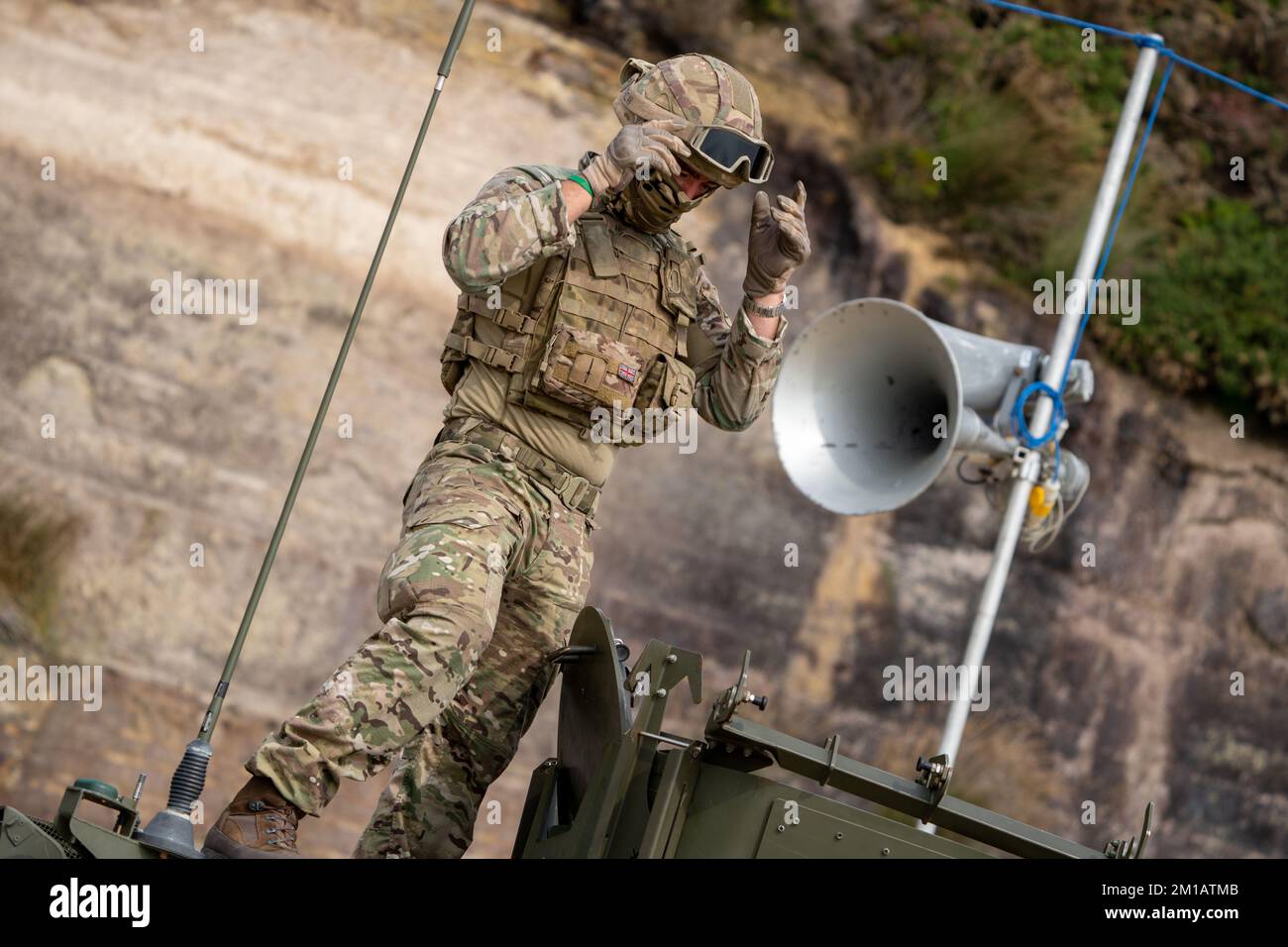 British Army Viking BVS10 Amphibious Armoured All-Terrain Vehicle Stock ...