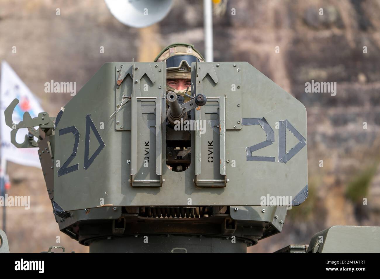 British Army Viking BVS10 Amphibious Armoured All-Terrain Vehicle Stock ...