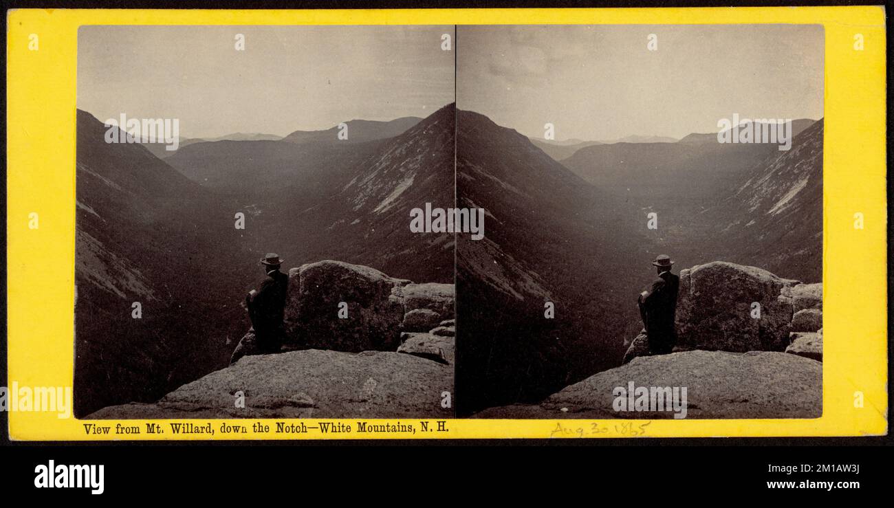 View from Mt. Willard, down the notch - White Mountains, N. H ...