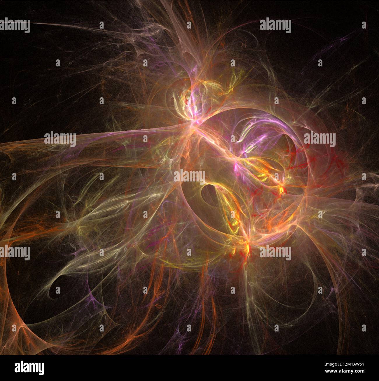 illustration of orange space planet star system, color graphics ...