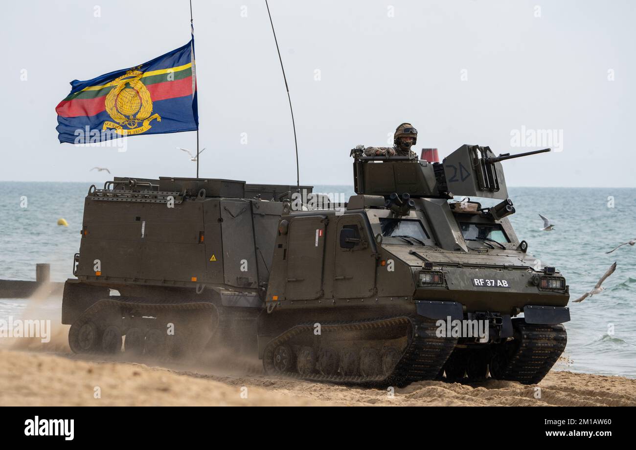 British Army Viking BVS10 Amphibious Armoured All-Terrain Vehicle Stock ...