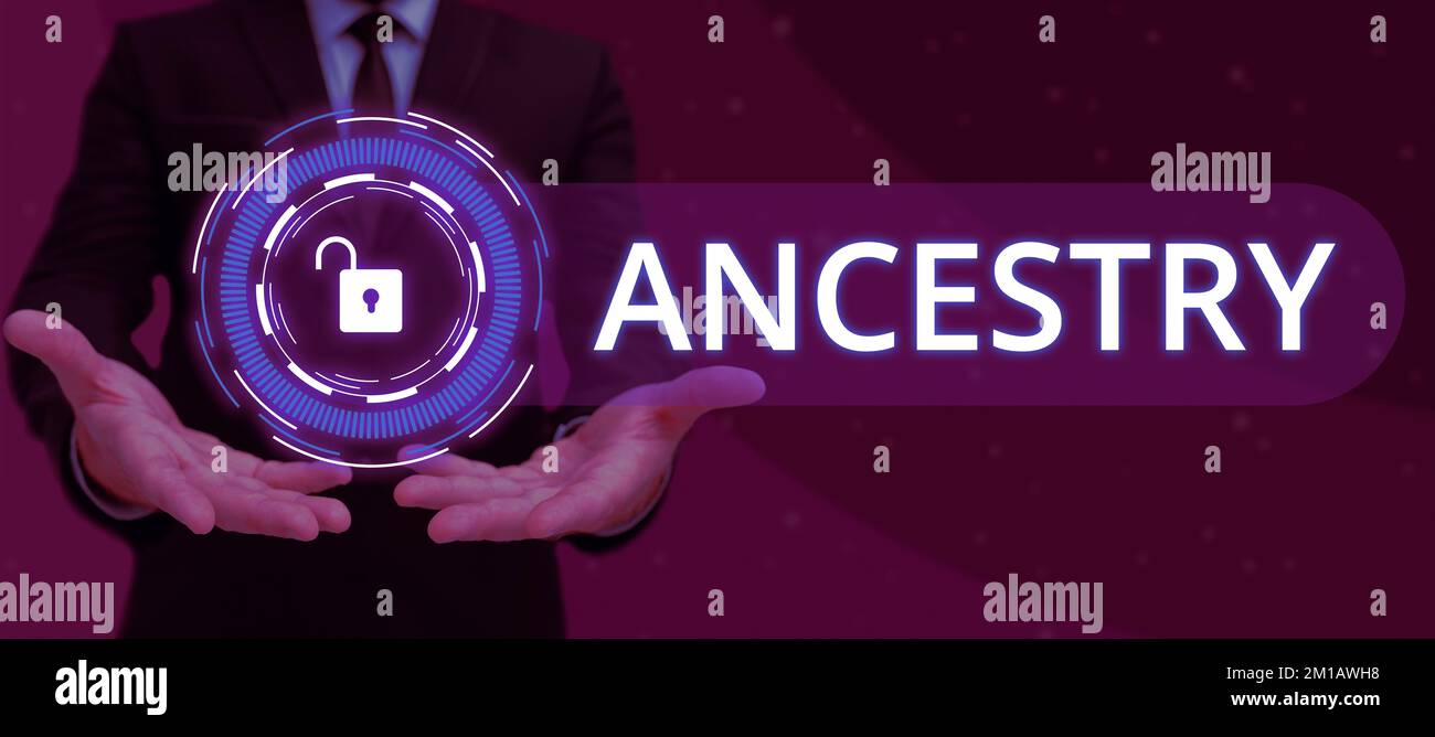 Inspiration showing sign Ancestry. Concept meaning the history or ...