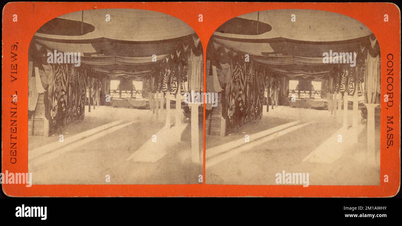 View in Agricultural Hall, decorated by U.S. government, for Centennial ...