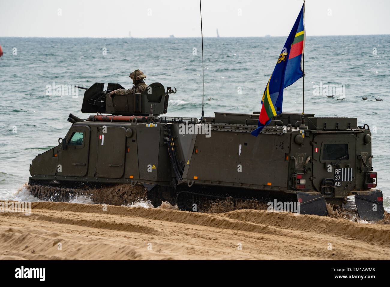 British Army Viking BVS10 Amphibious Armoured All-Terrain Vehicle Stock ...
