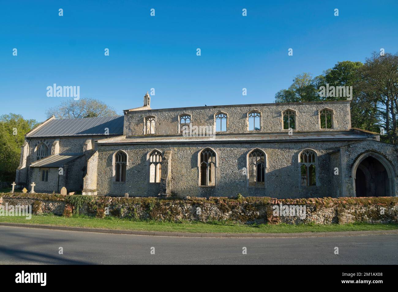 The Church of St.John the Evangelist and graveyard, Oxborough, Norfolk ...