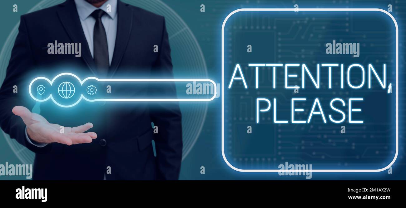 Text caption presenting Attention, Please. Internet Concept way to ... Text caption presenting Attention, Please. Internet Concept way to ...