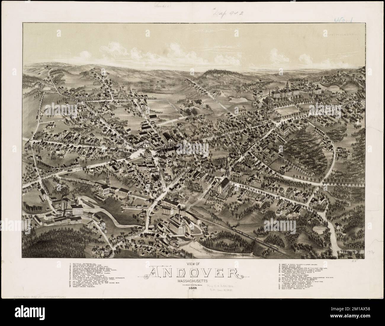 Map of andover hi-res stock photography and images - Alamy