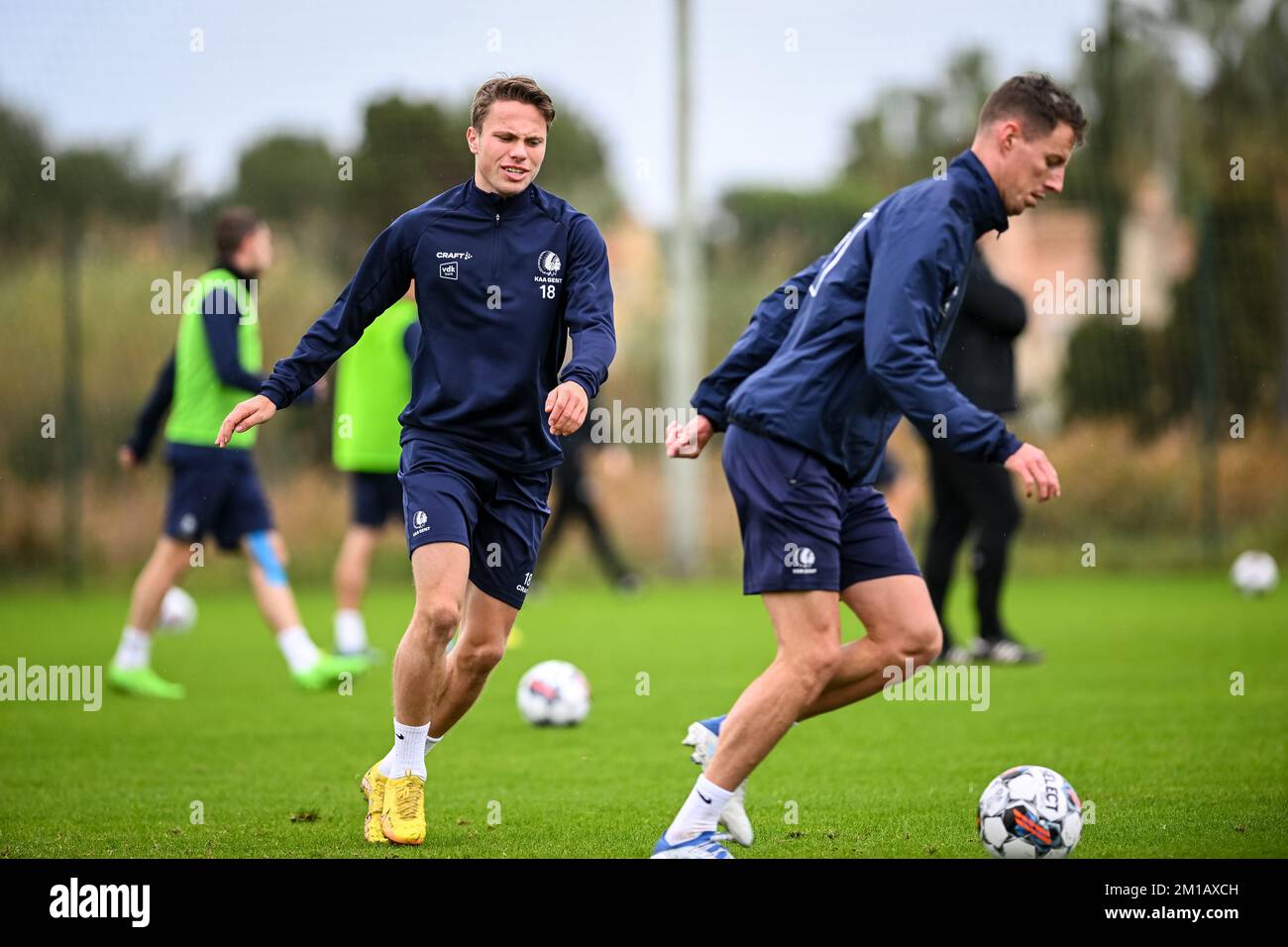 Gent's Matisse Samoise pictured during a training session at the winter ...