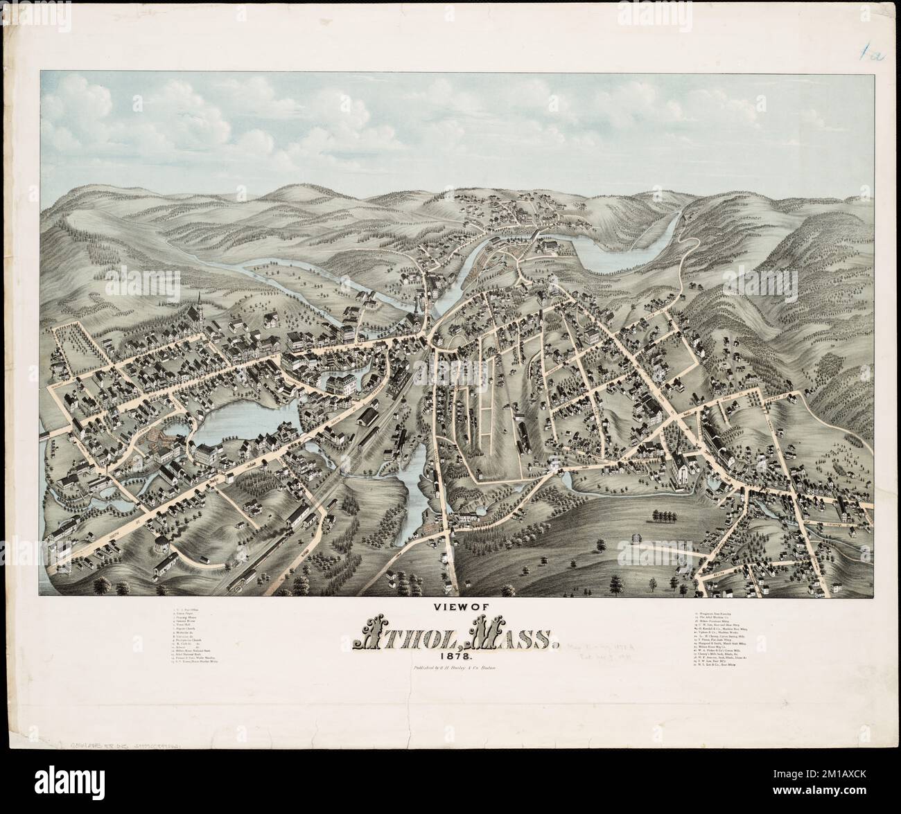 View Of Athol Mass 1878 Athol Mass Aerial Views Norman B