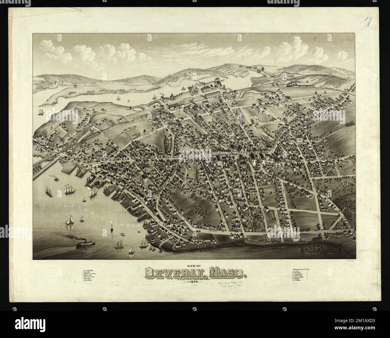 View of Beverly, Mass , Beverly Mass., Aerial views Norman B. Leventhal ...