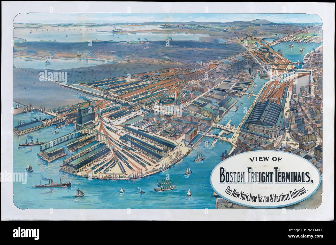View of Boston freight terminals, the New York, New Haven & Hartford ...