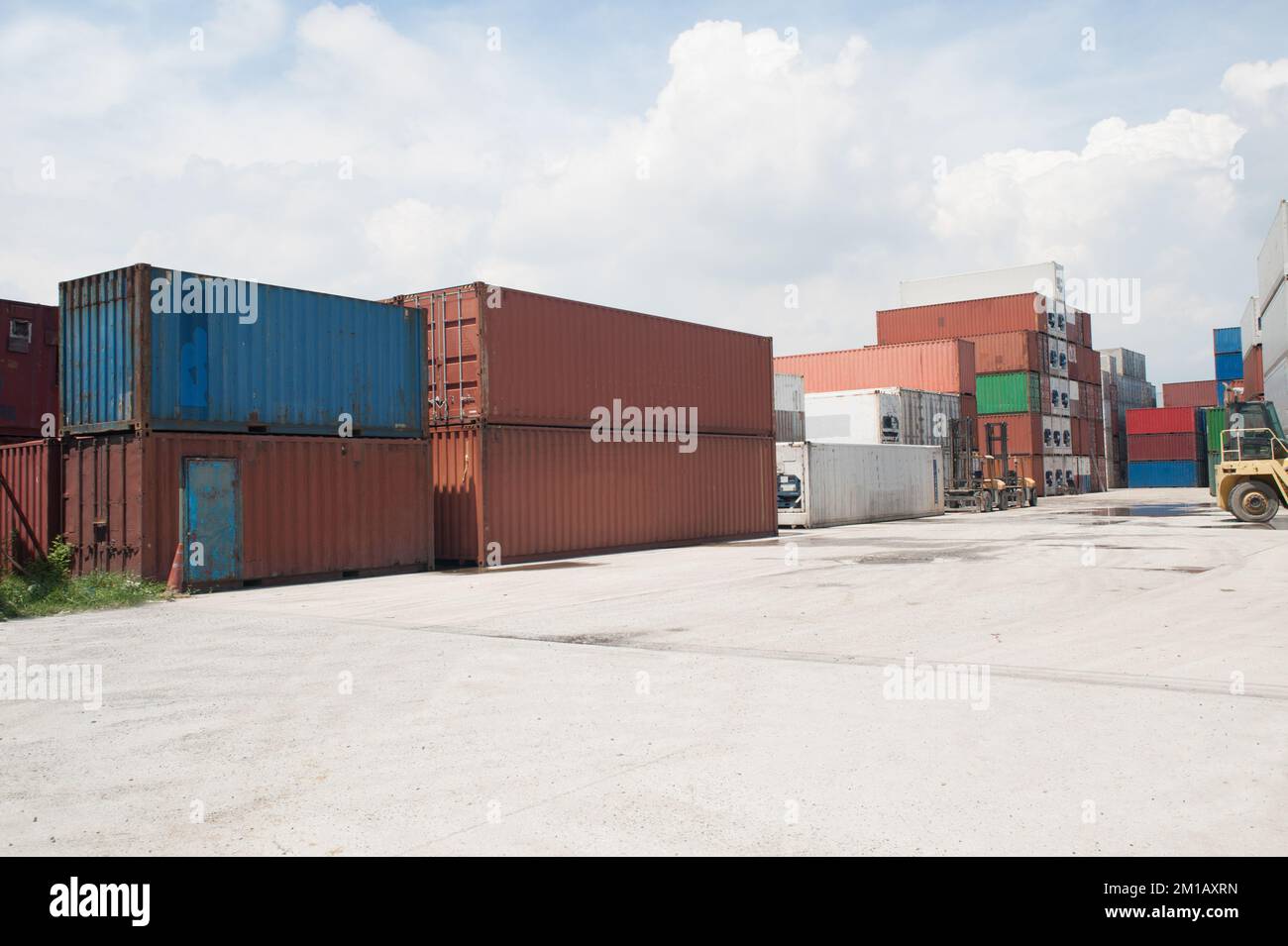 Stack of Cargo Containers Stock Photo - Alamy