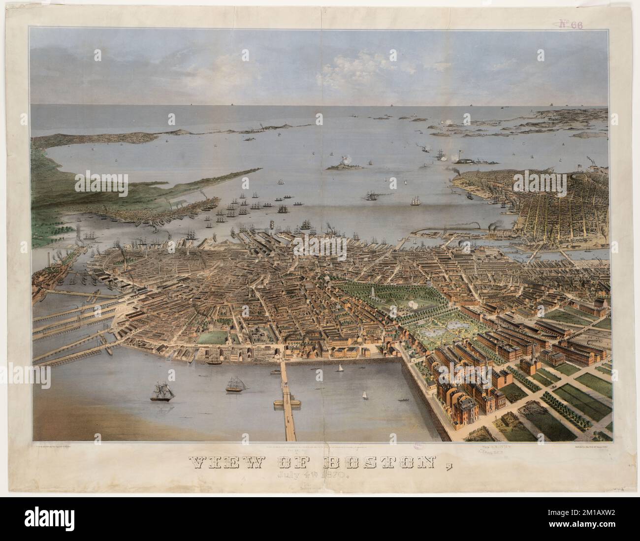 Aerial view boston map hi-res stock photography and images - Alamy