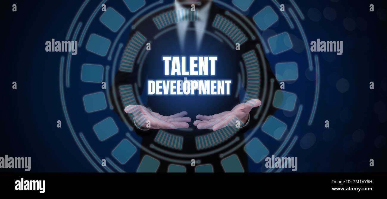 Conceptual caption Talent Development. Concept meaning Building Skills ...