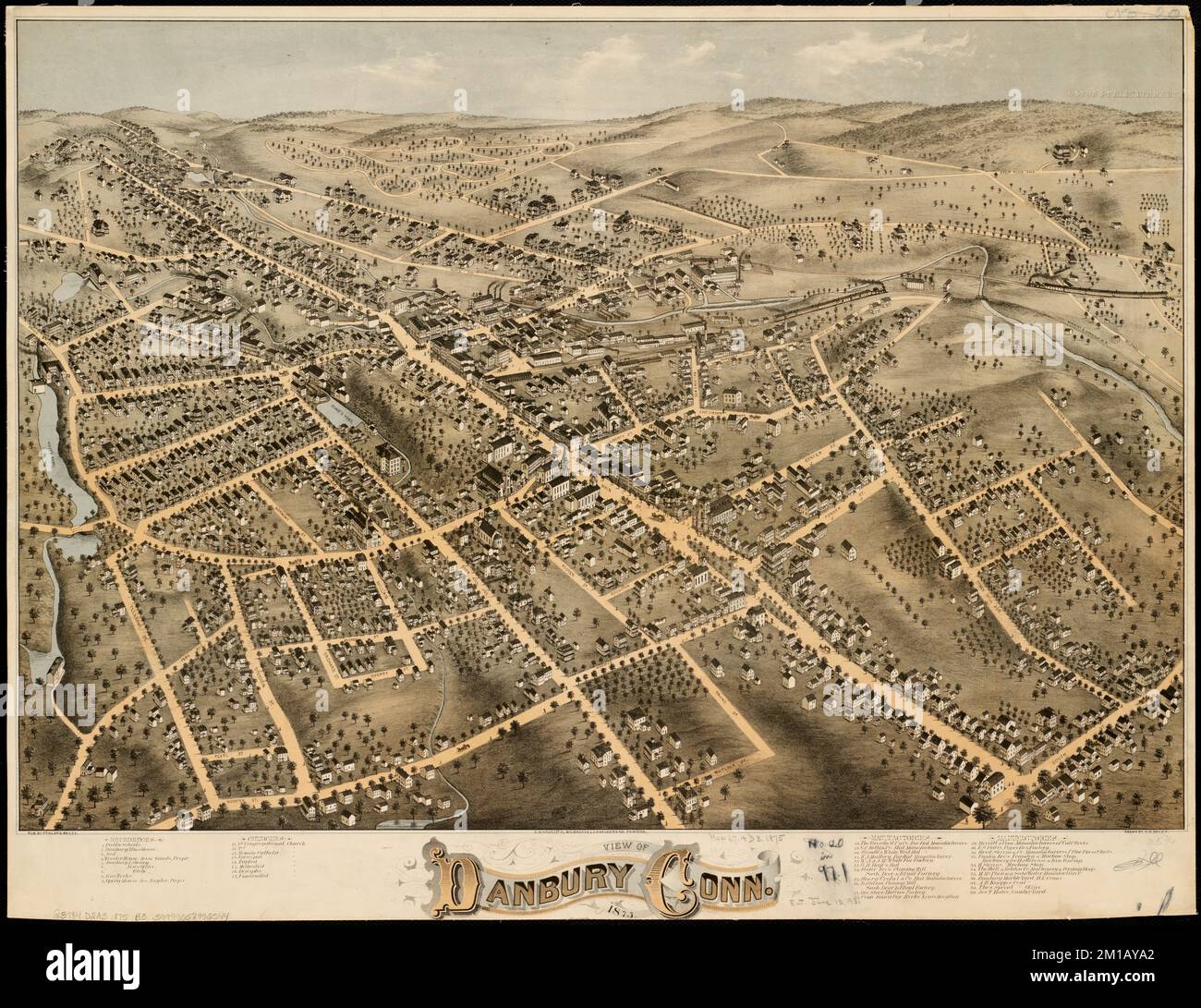 Danbury map hi-res stock photography and images - Alamy