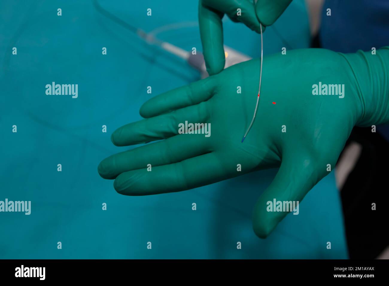 Optical coherence tomography (OCT). Purge catheter with contrast ...