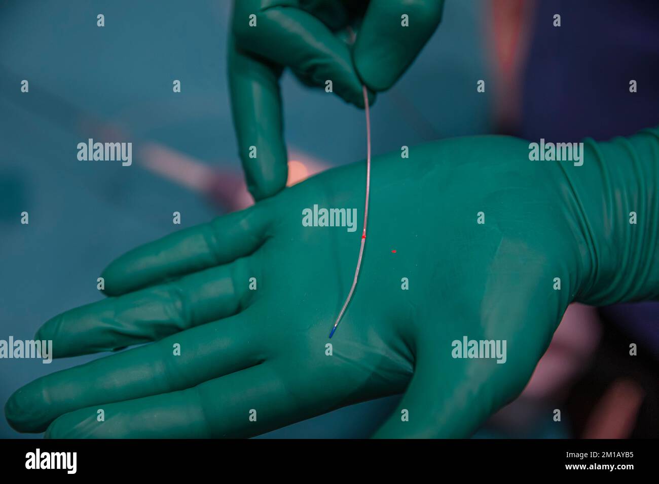 Optical coherence tomography (OCT). Purge catheter with contrast ...