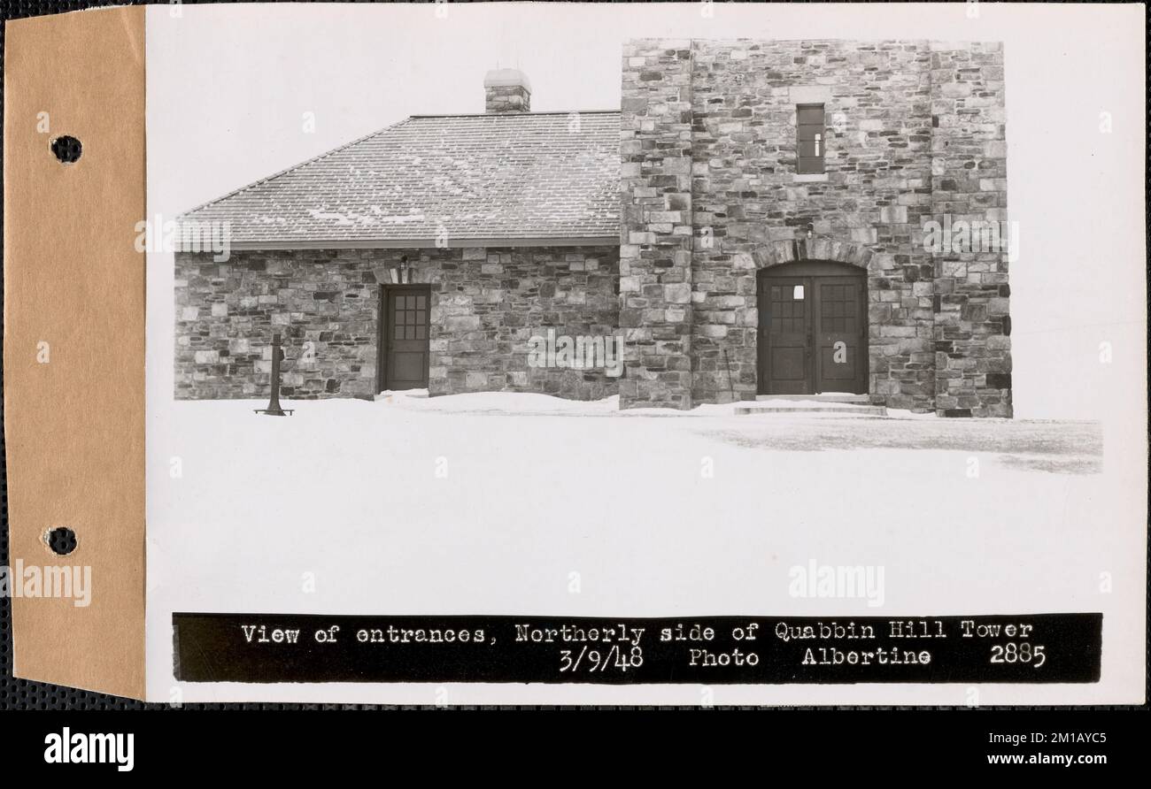 View of entrances, northerly side of Quabbin Hill Tower, Quabbin ...