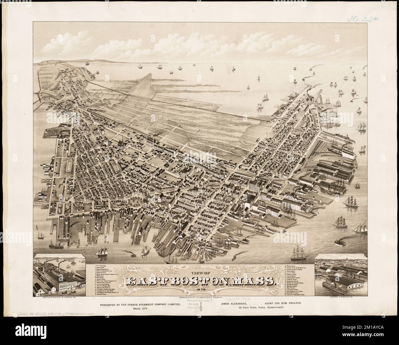 View of East Boston, Mass : 1879 , East Boston Boston, Mass., Aerial ...