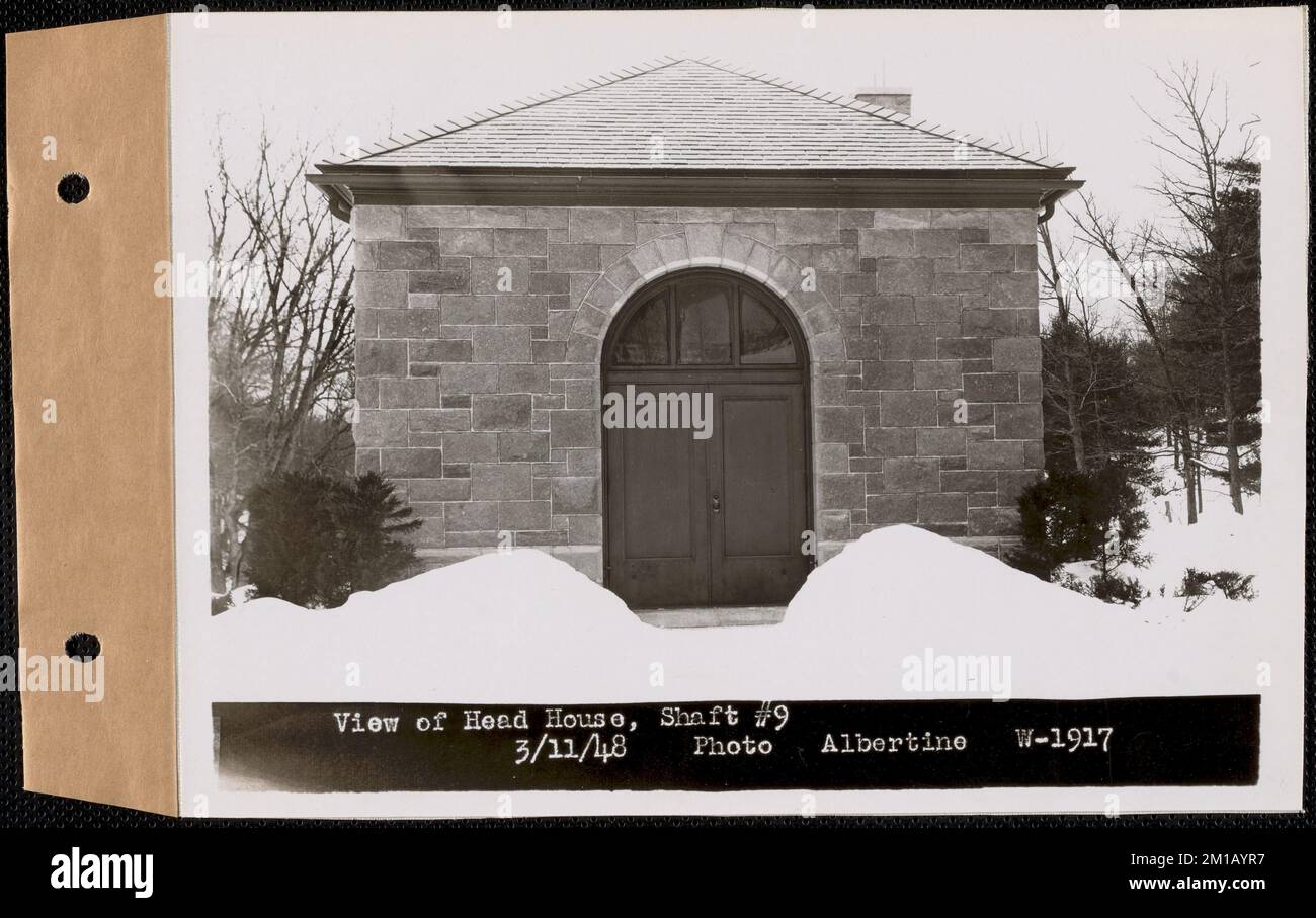 View of Head House, Shaft #9, Barre, Mass., Mar. 11, 1948 : Quabbin ...