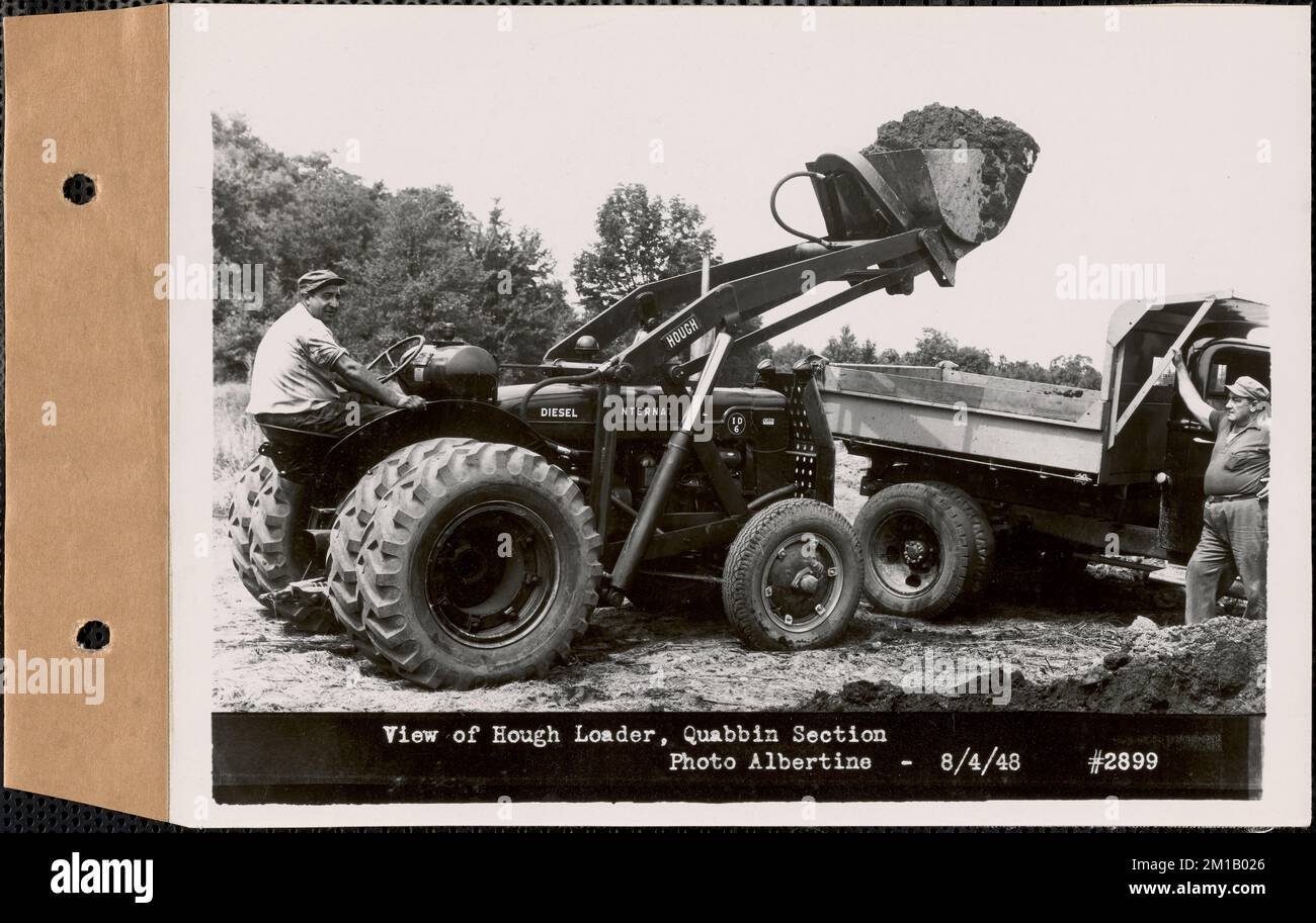View of Hough loader, Quabbin Section, Quabbin Reservoir, Mass., Aug. 4 ...