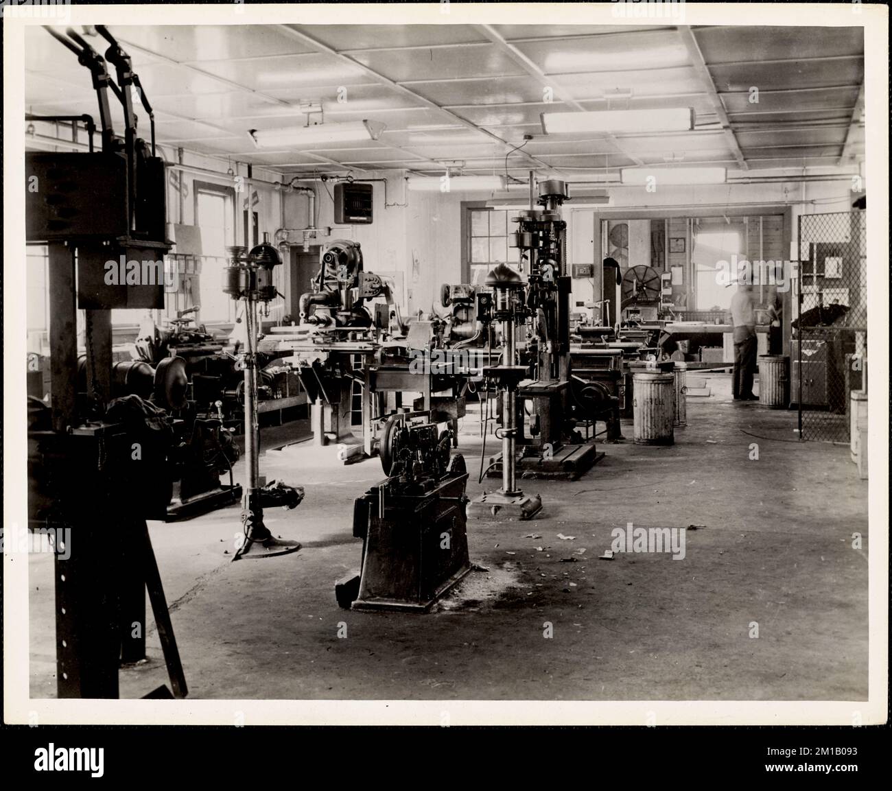 View of Machine Shop-Carpenter Shop in rear , Machine shops, U.S. Naval ...