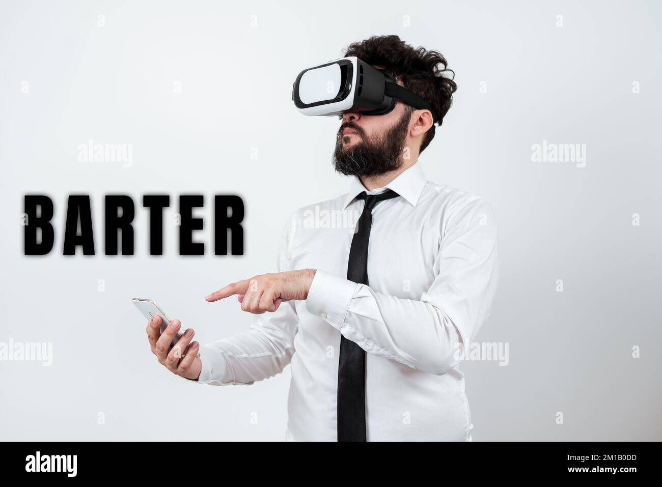 Sign displaying Barter. Business concept trade by exchanging one ...