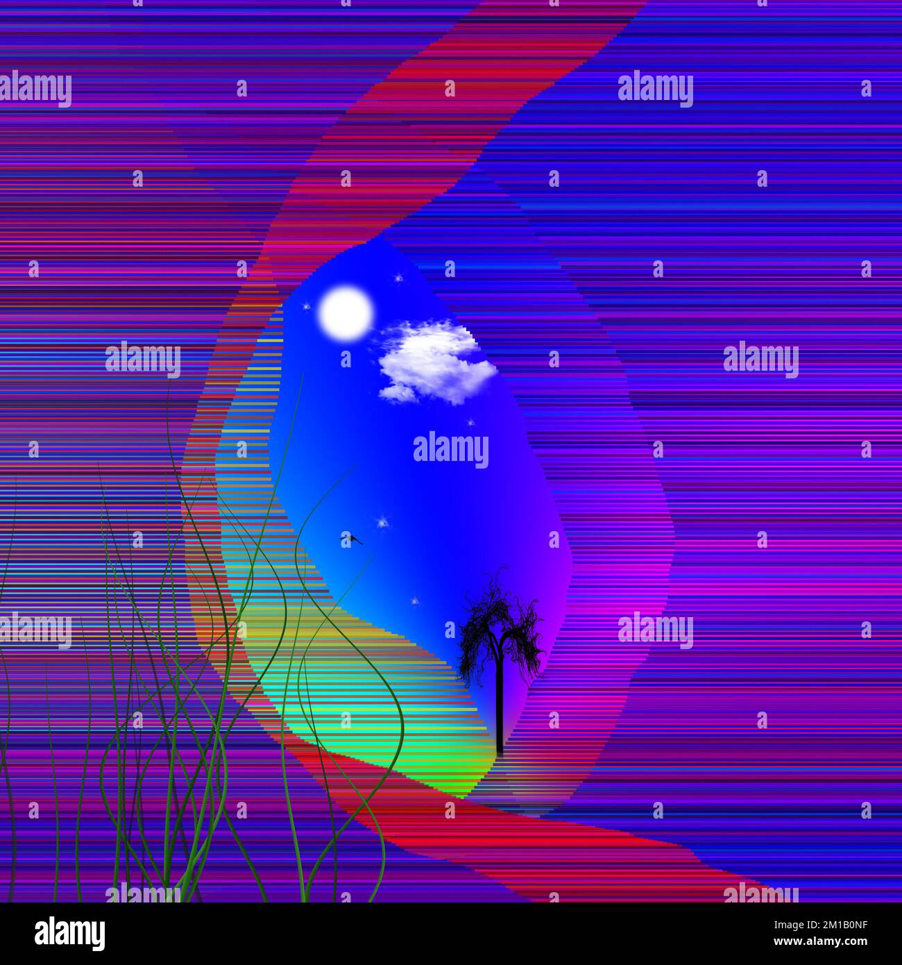 Colorful abstract landscape. 3D rendering Stock Photo - Alamy