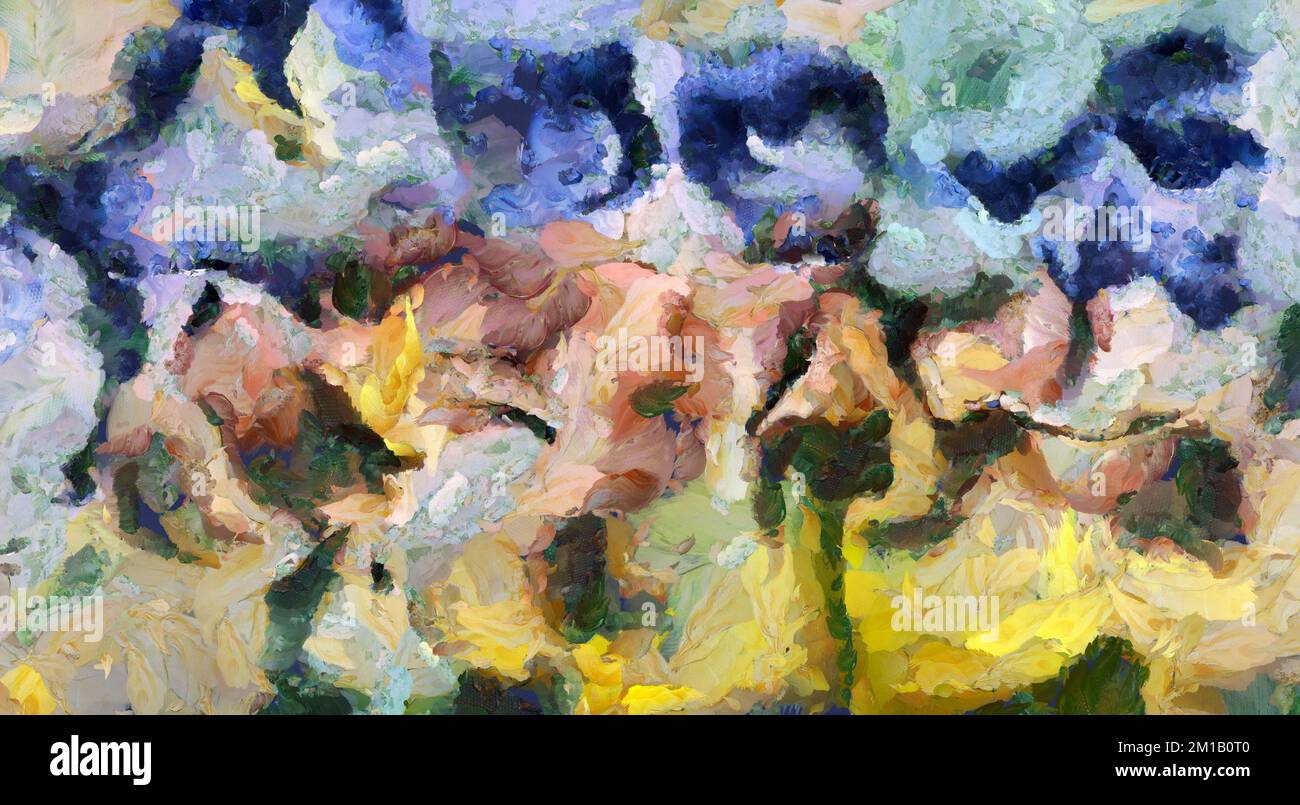 Colorful Abstract Painting. 3D rendering Stock Photo - Alamy
