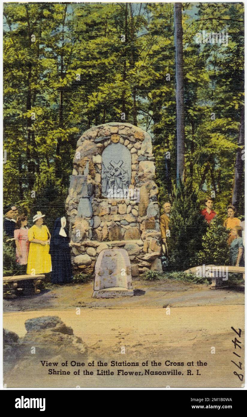 View of one of the stations of the cross at the Shrine of the Little ...