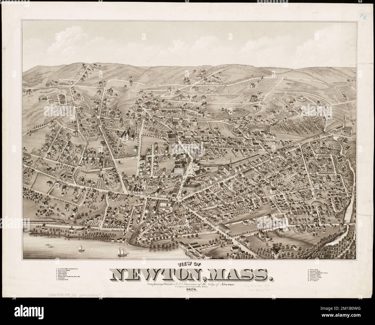 View of Newton, Mass : comprising Wards 1 & 7 & environs of the city of ...