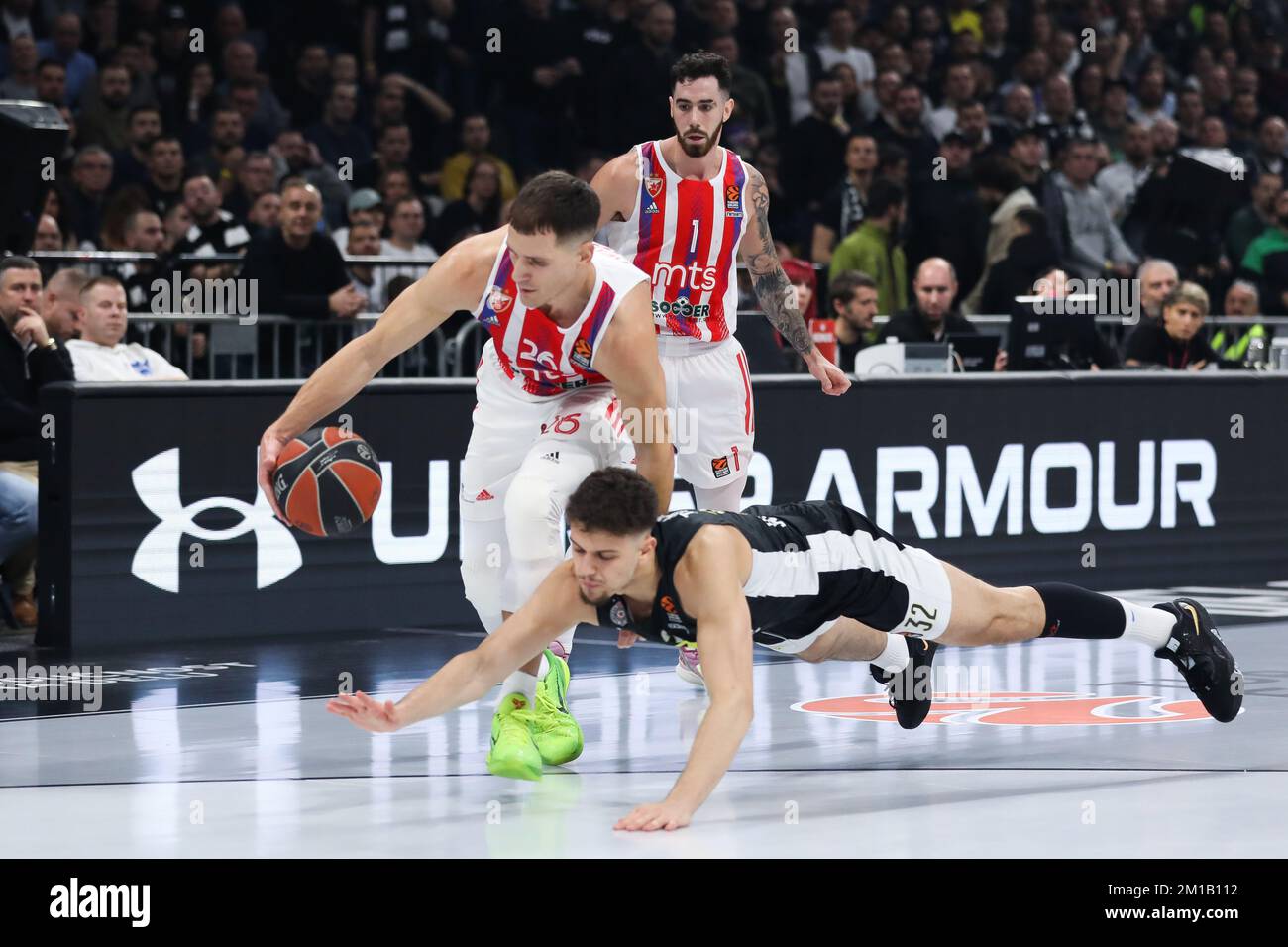 Belgrade, Serbia, 8 December 2022. Luca Vildoza of Crvena Zvezda mts ...