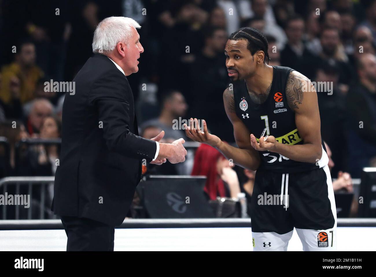Belgrade, Serbia, 8 December 2022. Kevin Punter of Partizan Mozzart Bet ...