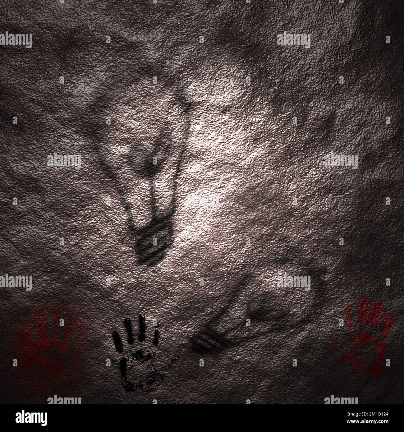Light bulb and palm hand marks. 3D rendering Stock Photo - Alamy