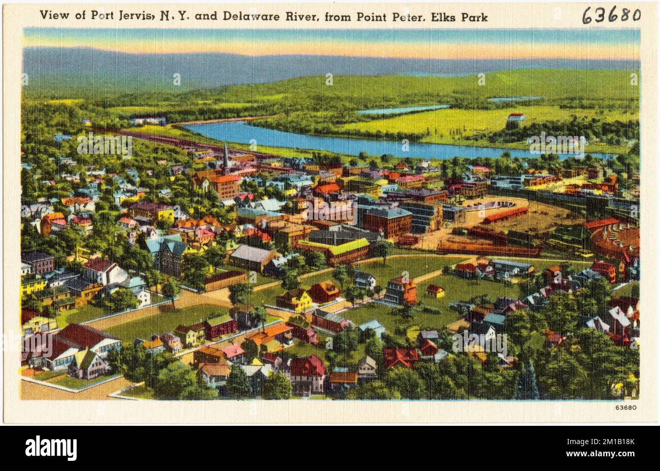 View of Point Jervis, N. Y. and Delaware River, from Point Peter, Elks ...