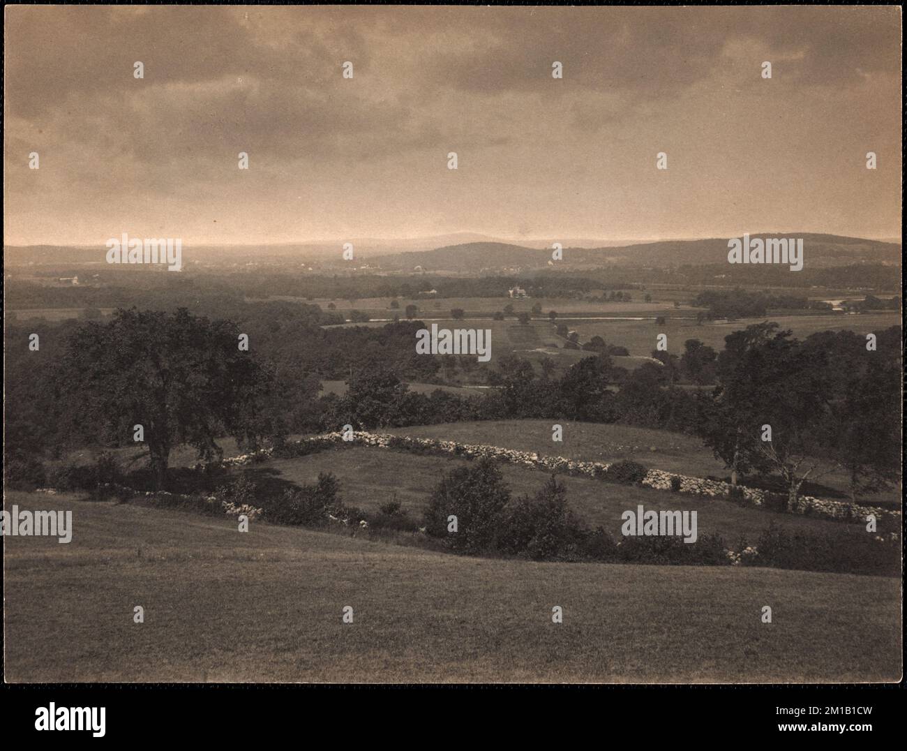 View of Reeve’s Hill , Hills, Trees. Wayland Free Public Library Cage ...
