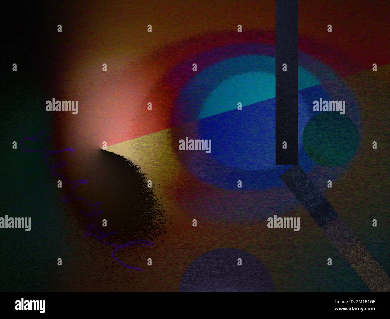 Modern abstract with geometric forms. 3D rendering Stock Photo - Alamy