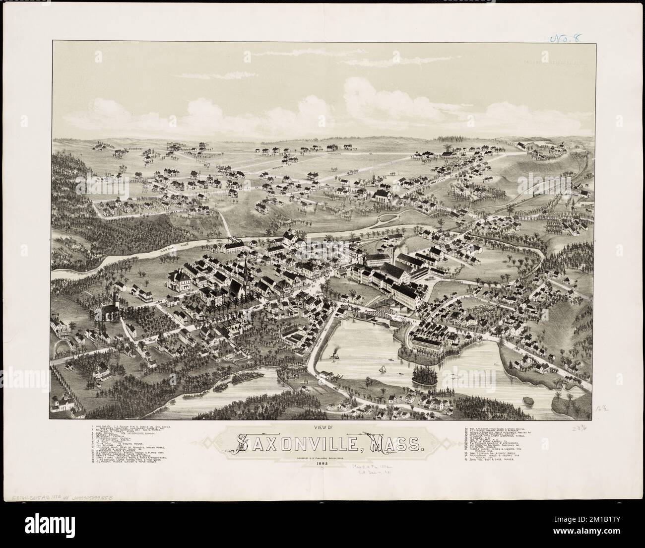 View of Saxonville, Mass , Saxonville Mass., Aerial views, Framingham ...