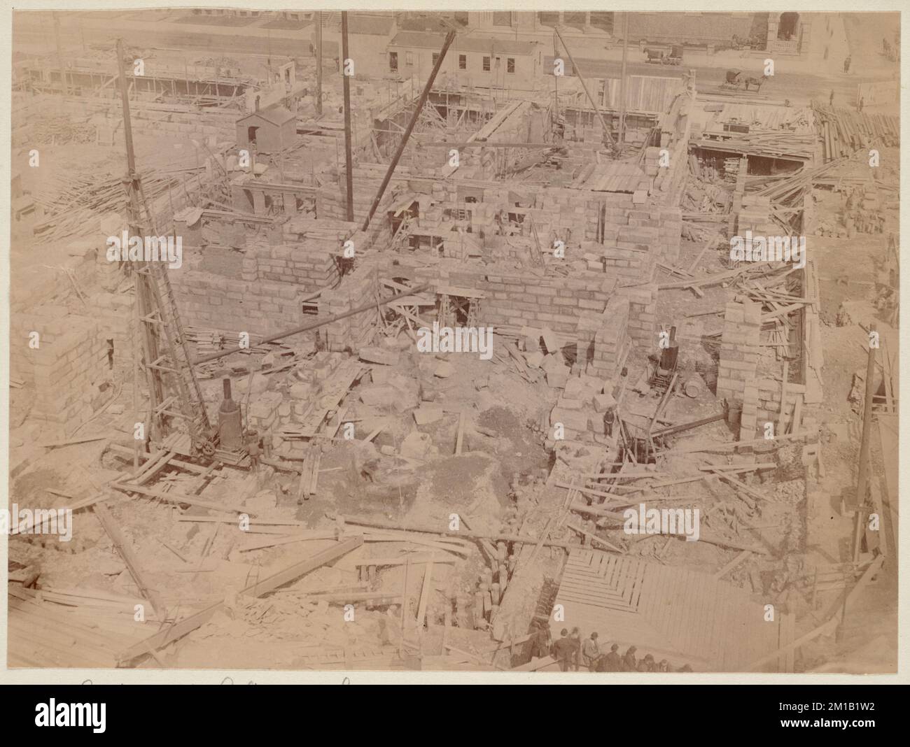 View of site from S.S. Pierce Building, construction of the McKim ...