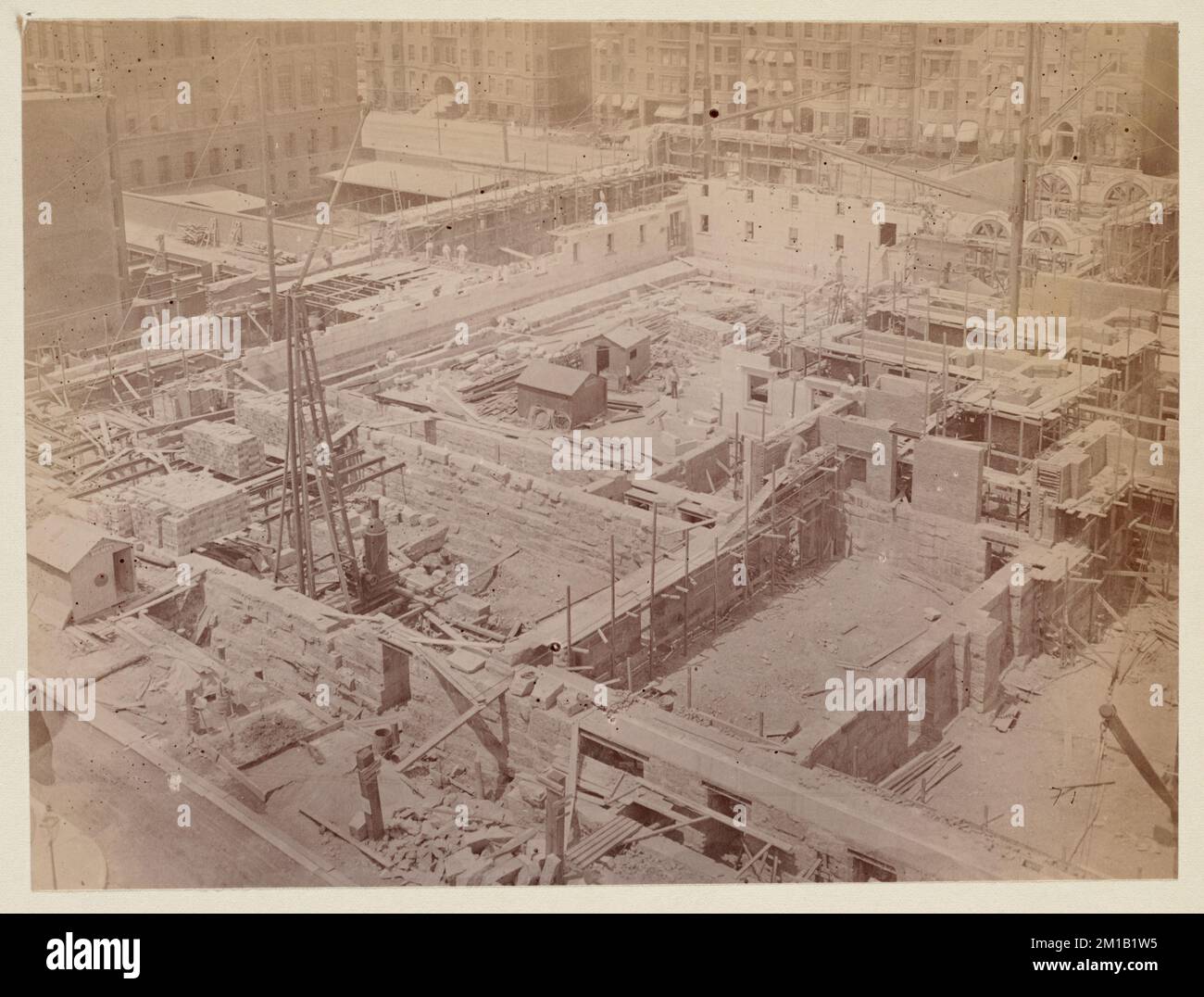 View of site from S.S. Pierce Building, construction of the McKim ...
