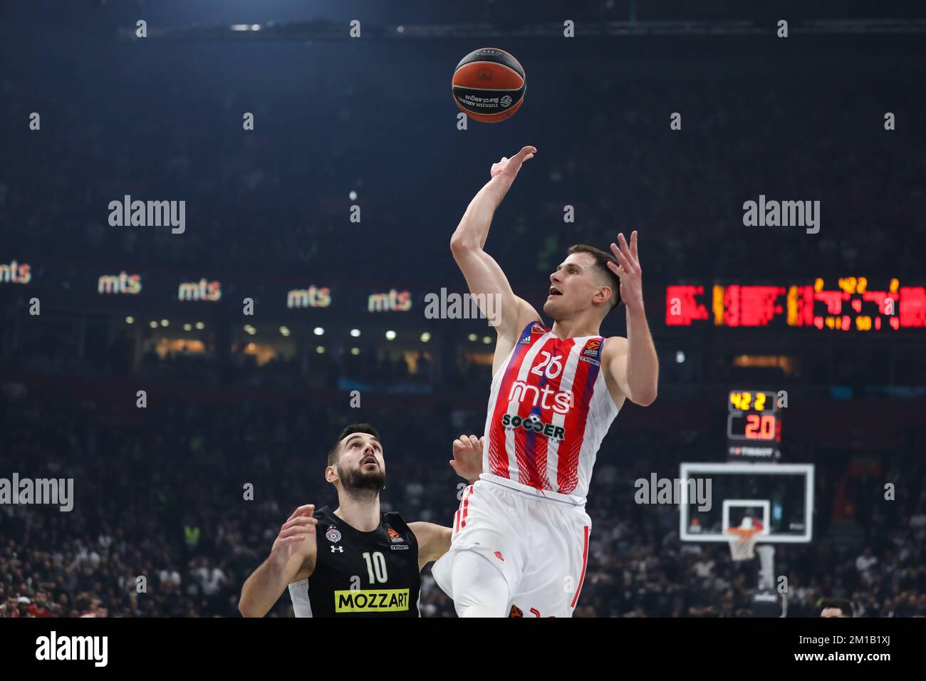 Belgrade, Serbia, 8 December 2022. Nemanja Nedovic of Crvena Zvezda mts ...
