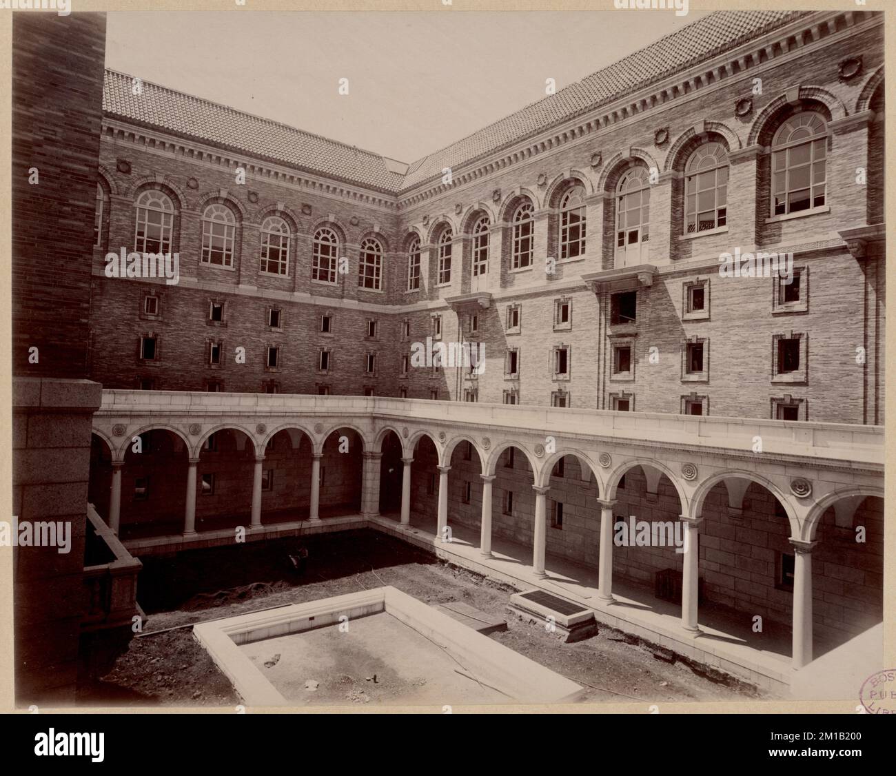 View of Southwest corner of Courtyard, construction of the McKim ...