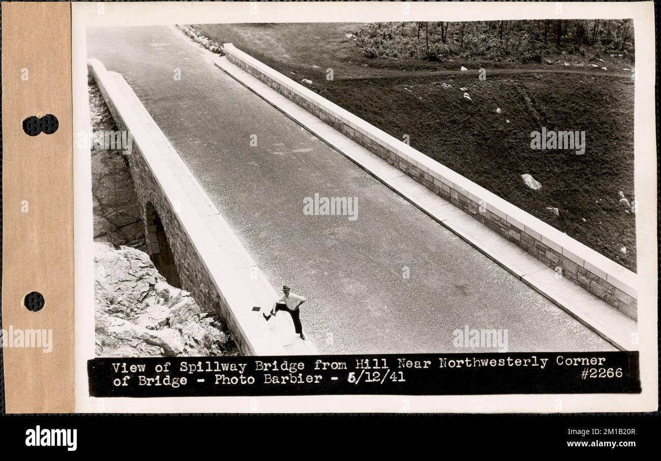 View of spillway bridge from hill near northwesterly corner of bridge ...