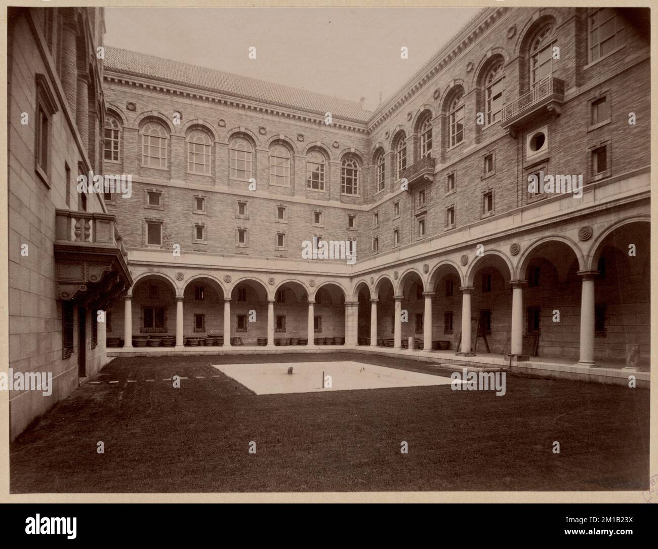 View of Southwest corner of Courtyard from Southeast end of East wall ...