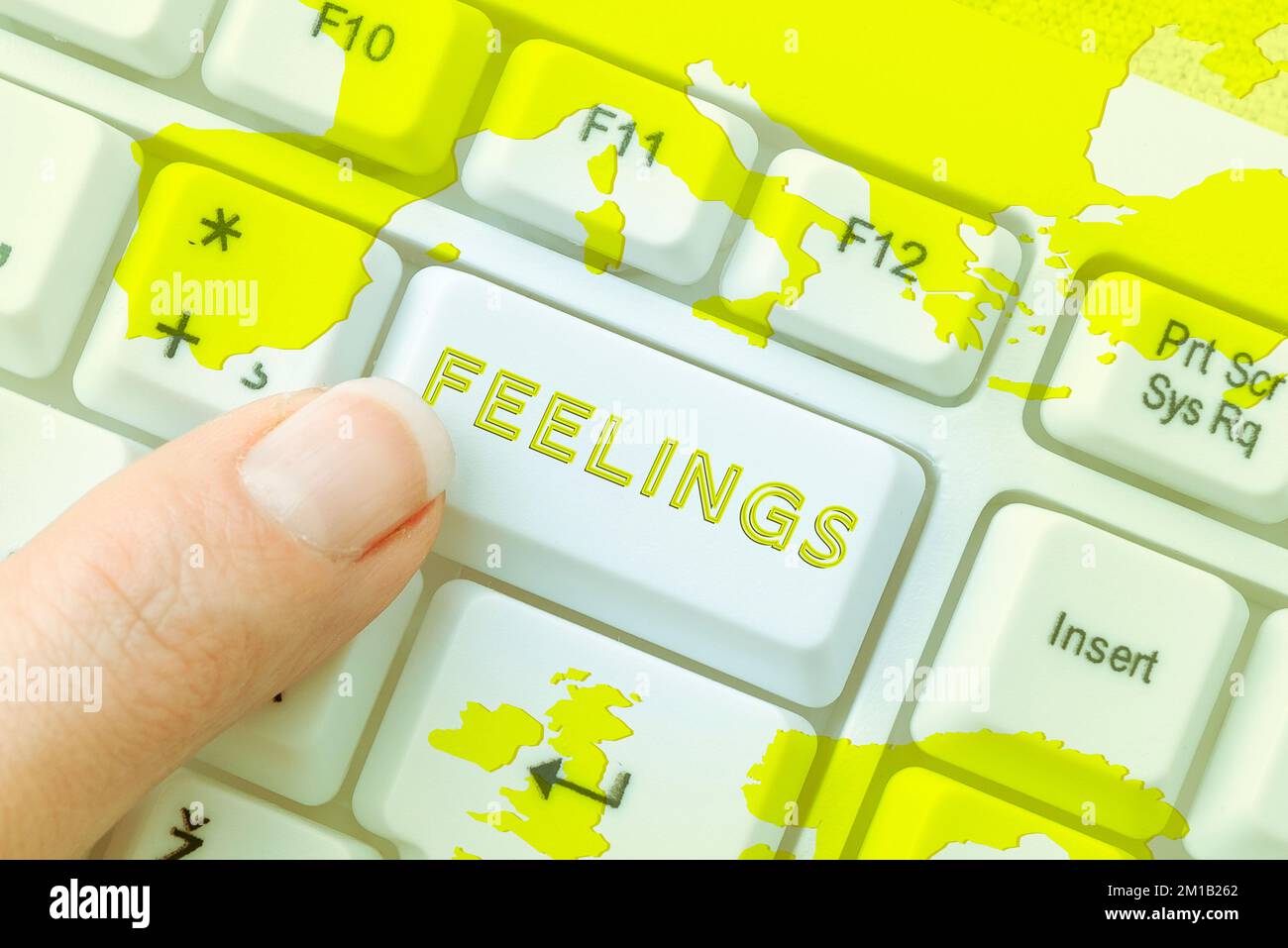 Hand writing sign Feelings. Word Written on causing happy positive ...