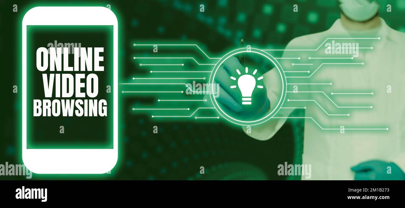 Conceptual caption Online Video Browsing. Internet Concept interactive ...